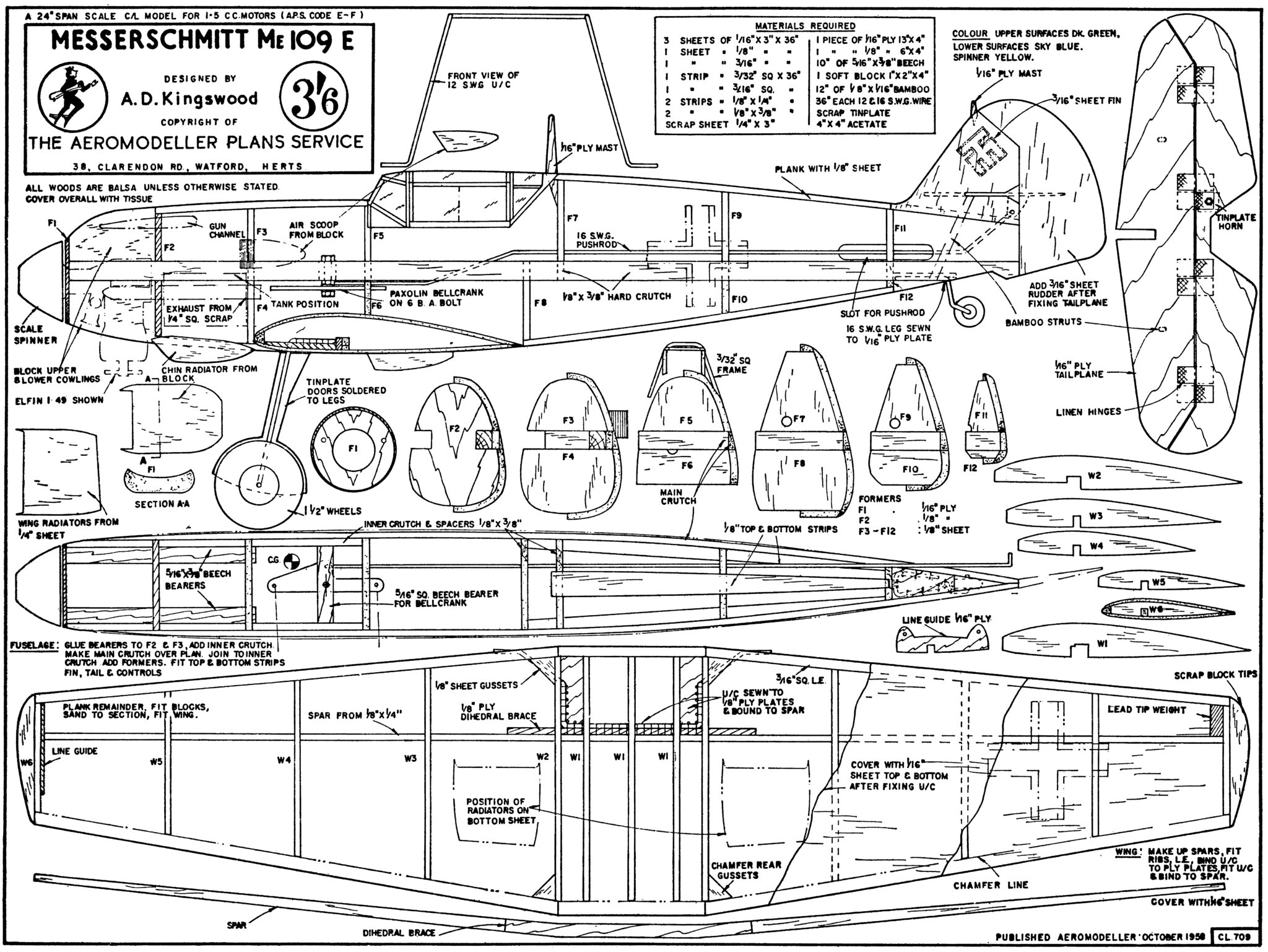 Messerschmitt Bf 109 - Specifications, Facts, Drawings, Blueprints | 🛩️𝙈𝙖𝙜