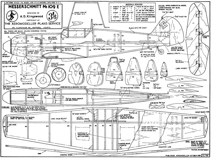 Messerschmitt Bf 109 - Specifications, Facts, Drawings, Blueprints | 🛩️𝙈𝙖𝙜